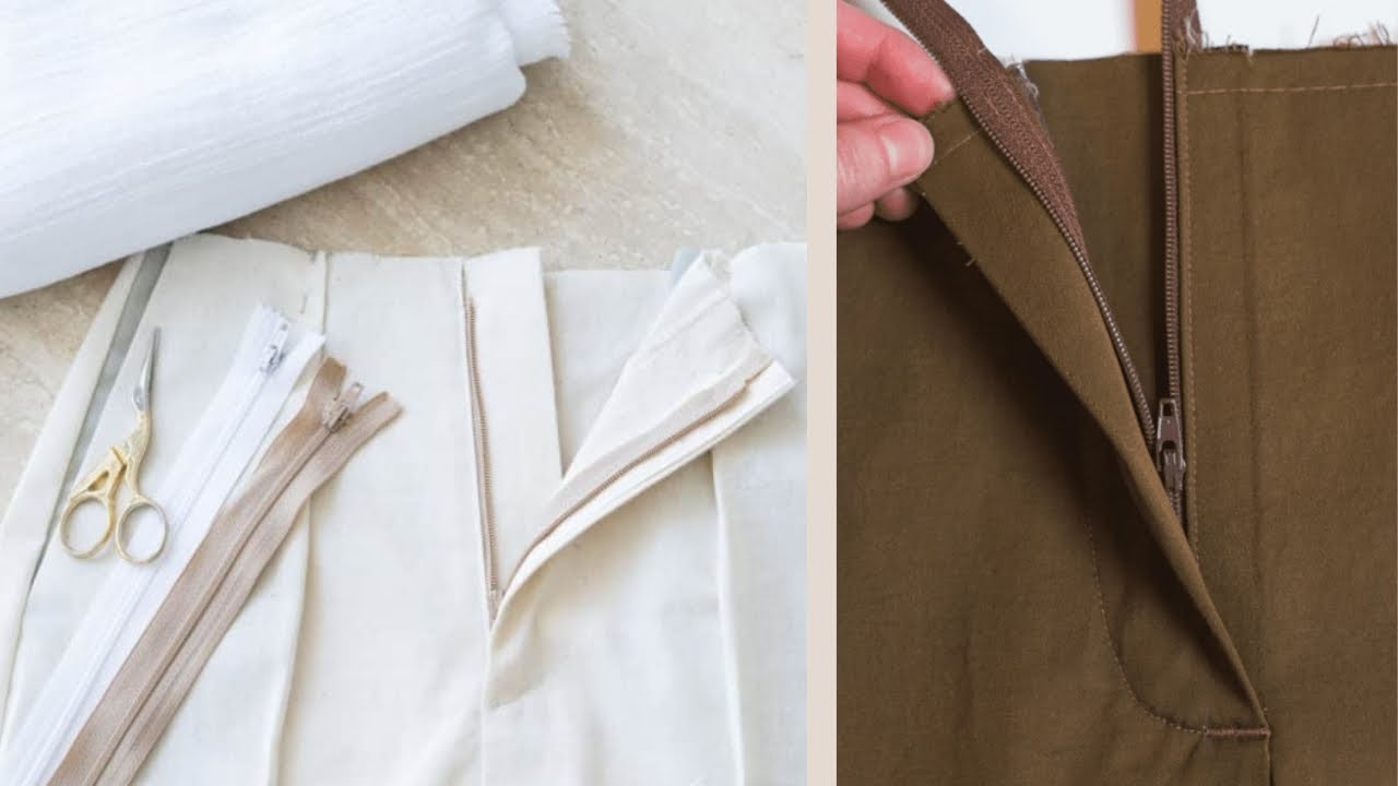 How to Sew Fly Frontal Zipper on Trouser | Easiest Zipper Flap | Fix ...