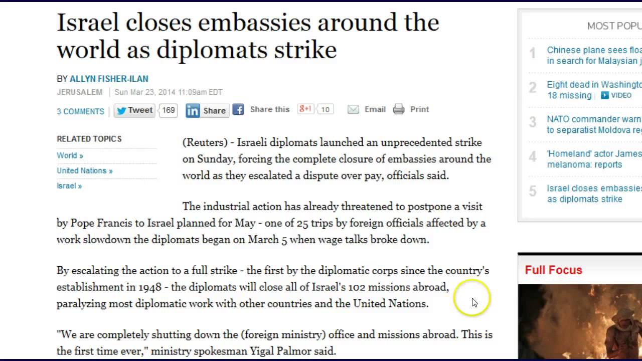 Israel Closes All Embassies & Consulates! First Time In History! - YouTube