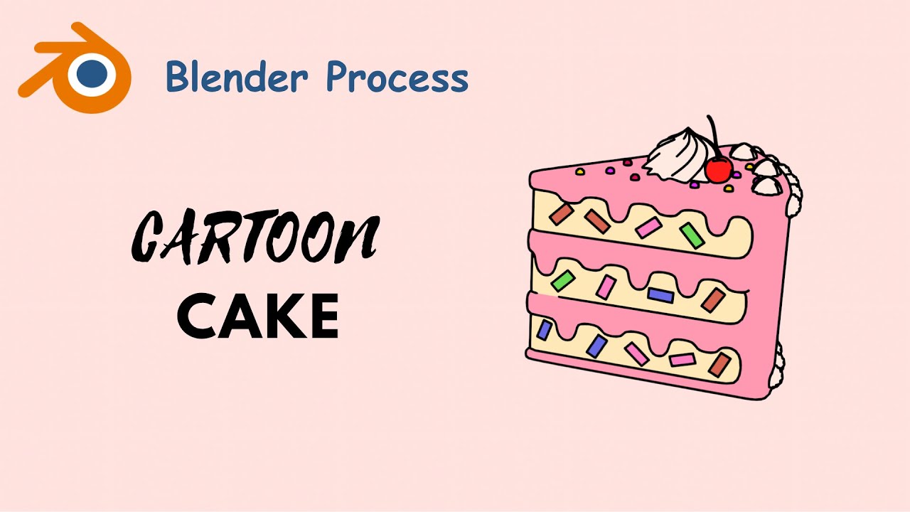 How to Make a Cute Cake Illustration in Blender 4.4.3 | Stylized Flat ...
