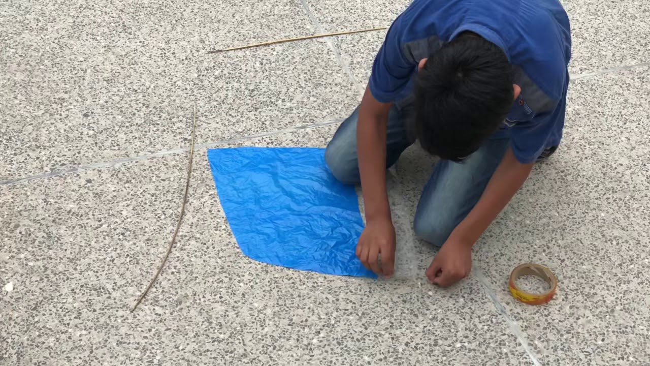 Easy kite making process - YouTube