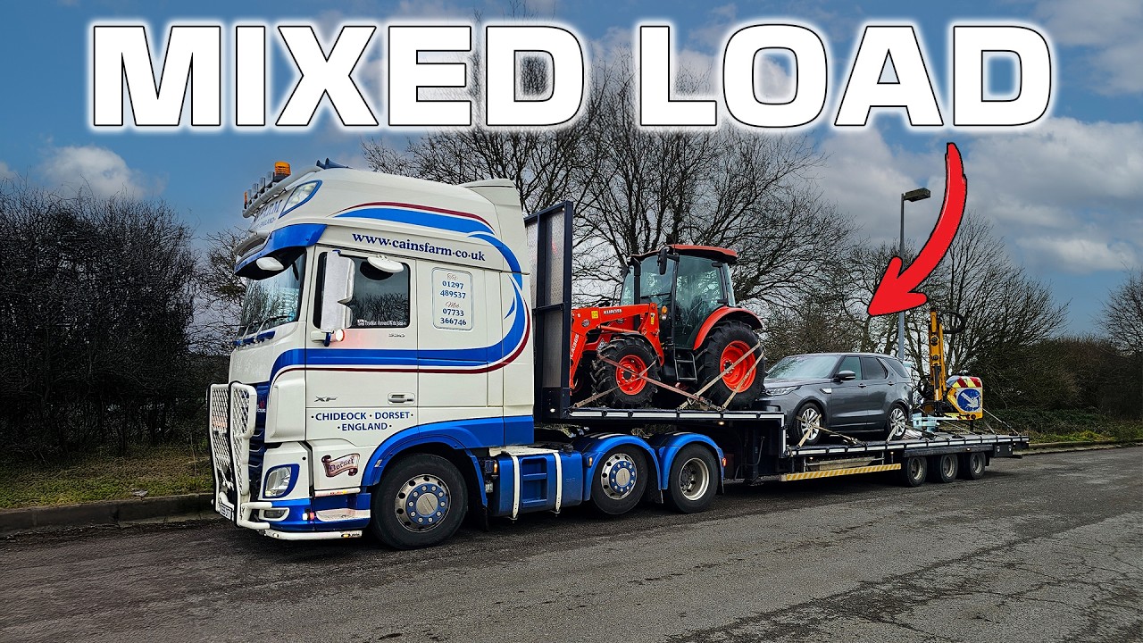 A VERY Mixed Load for UK HGV Low Loader Driver - YouTube