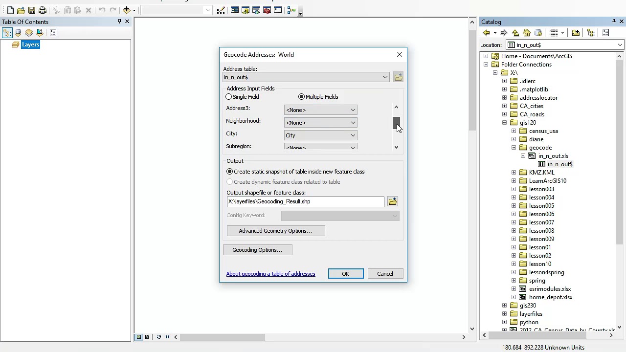 How to Geocode with ESRI World Geocoder - YouTube