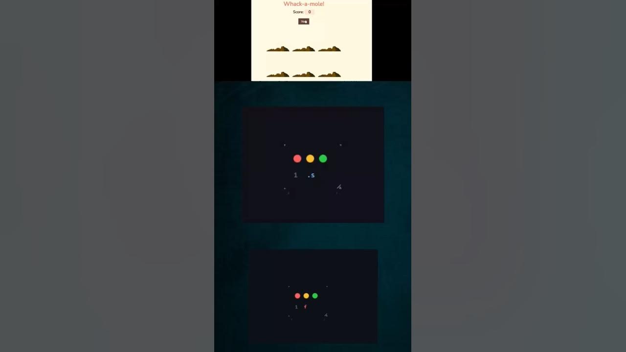 Whack A Mole Game Using Html Css Javascript Coding Programming