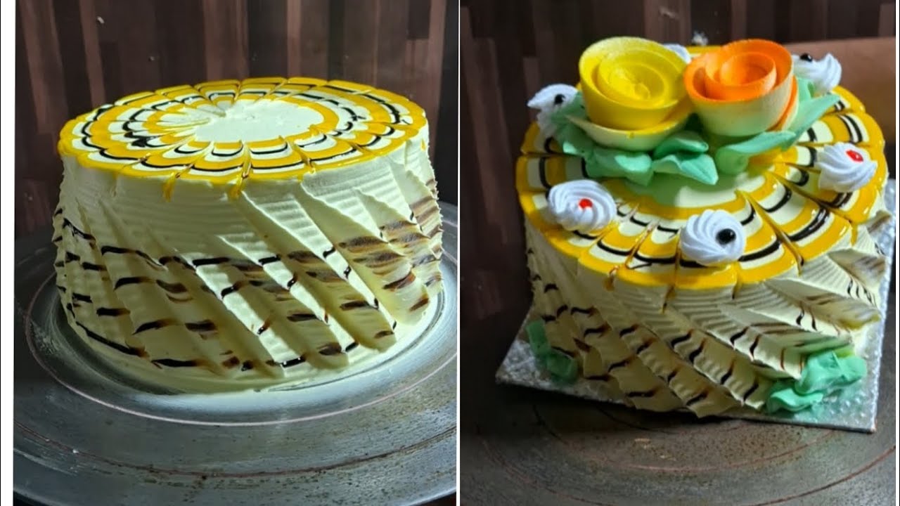 Butterscotch 600 gram cake 🎂#cakedesign #viralvideo #popular #trending ...