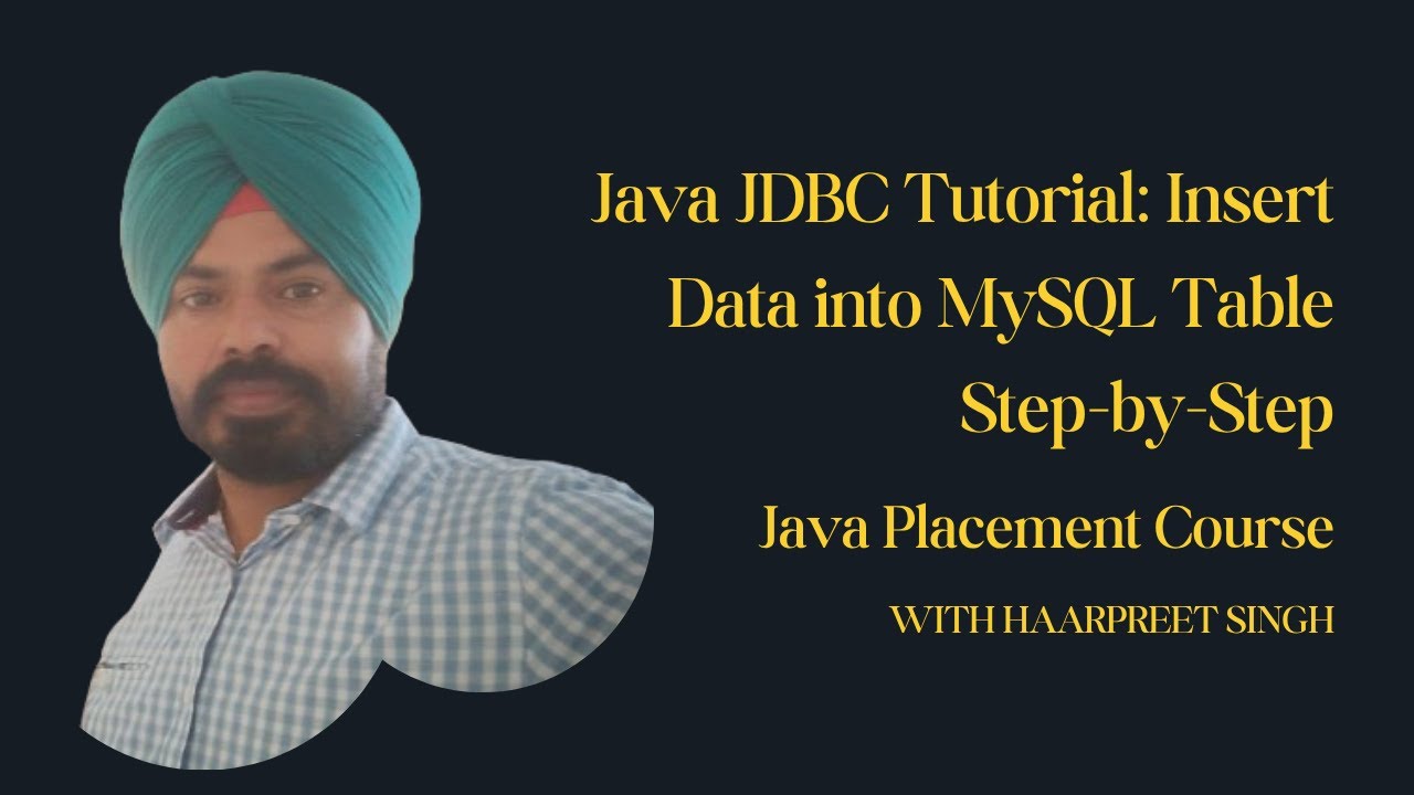 Java JDBC Tutorial: Insert Data into MySQL Table Step-by-Step - YouTube