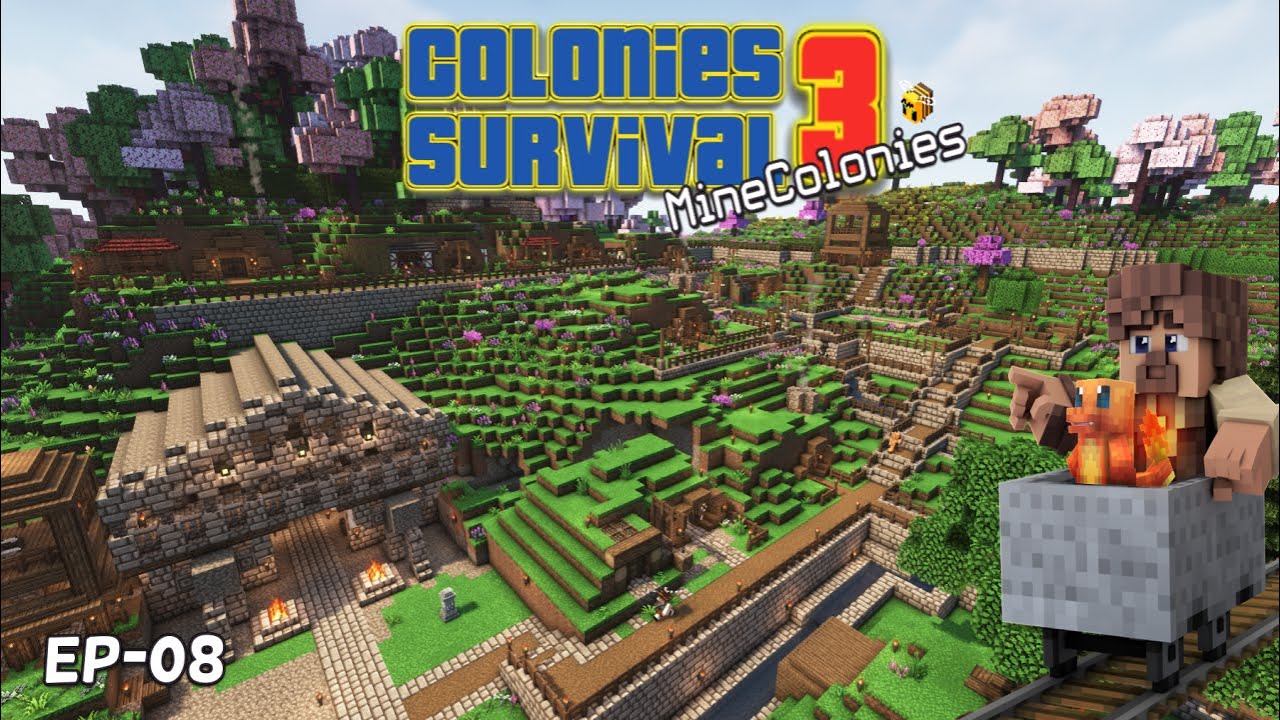 Minecolonies tour from the server including visiting Moonquill. - YouTube