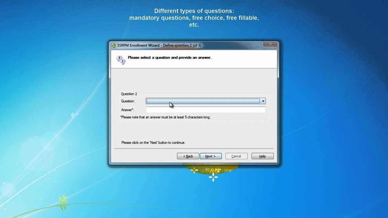 Using the Enrollment Wizard in Self Service Reset Password Management ...