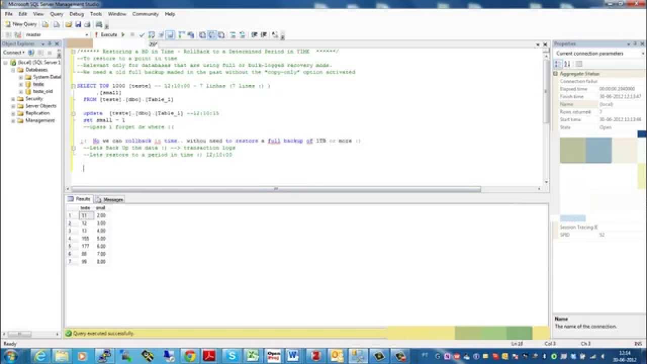 How to: Restore to a Point in Time - SQL Server - YouTube