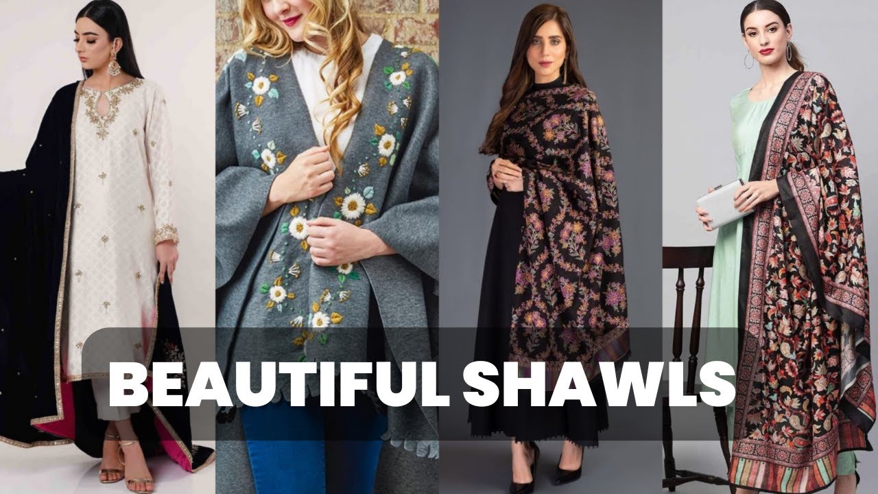 Stunning Winter Shawls Collection | StyleScape | Dresses - YouTube