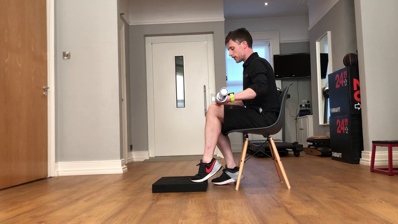 Seated calf raises (isometric) - YouTube