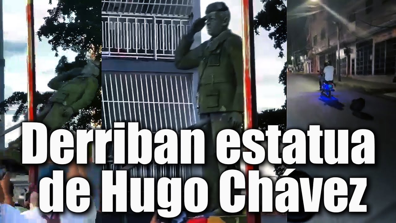 🛑🎥 ¡Impactante! Derriban estatua de Hugo Chávez en Venezuela 👇👇 - YouTube