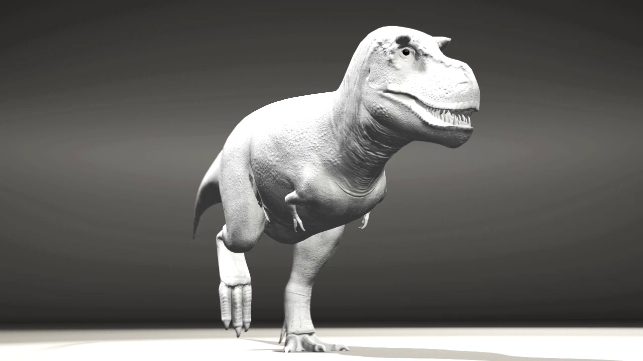 Tyrannosaur walk cycle - YouTube