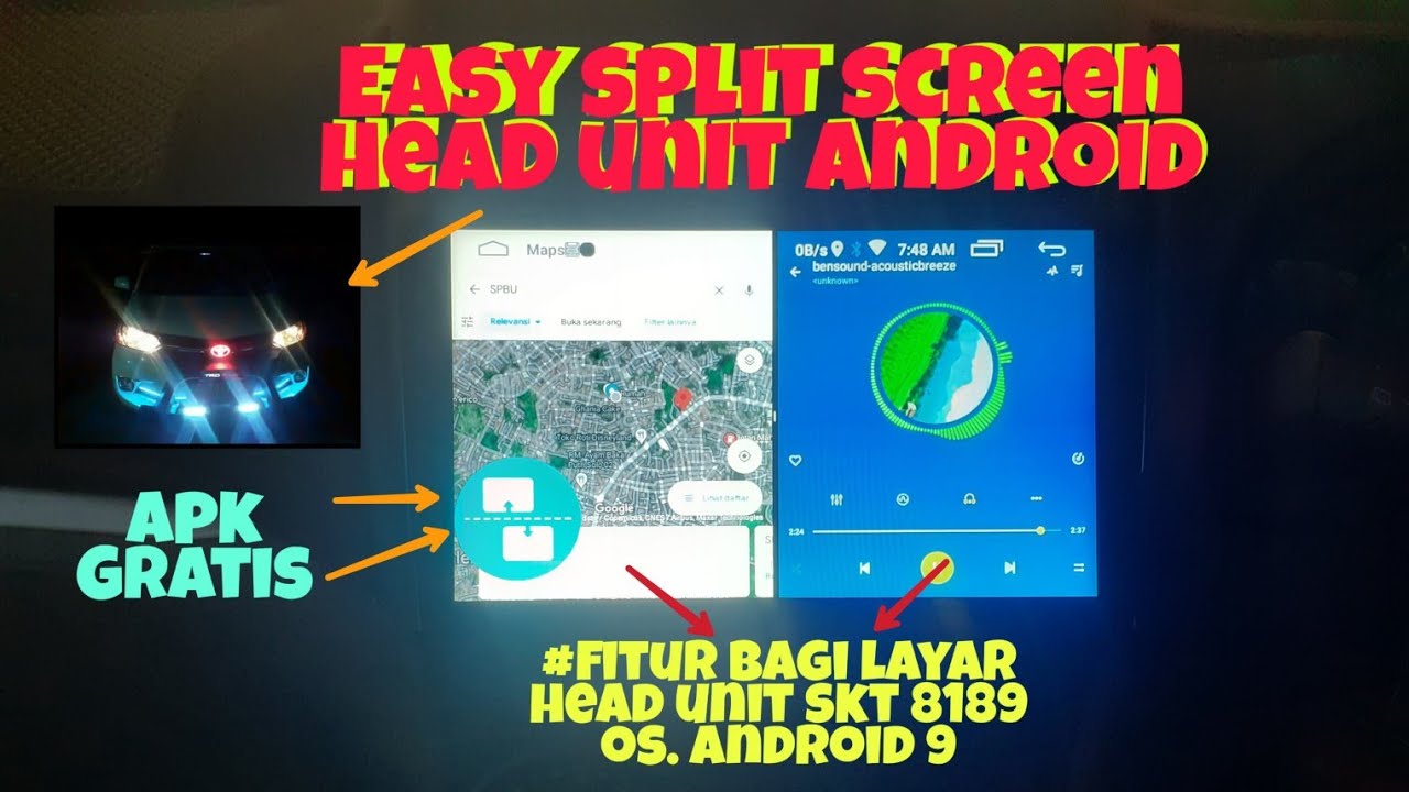 #split screen head unit DUAL SCREEN ANDROID HEAD UNIT - YouTube