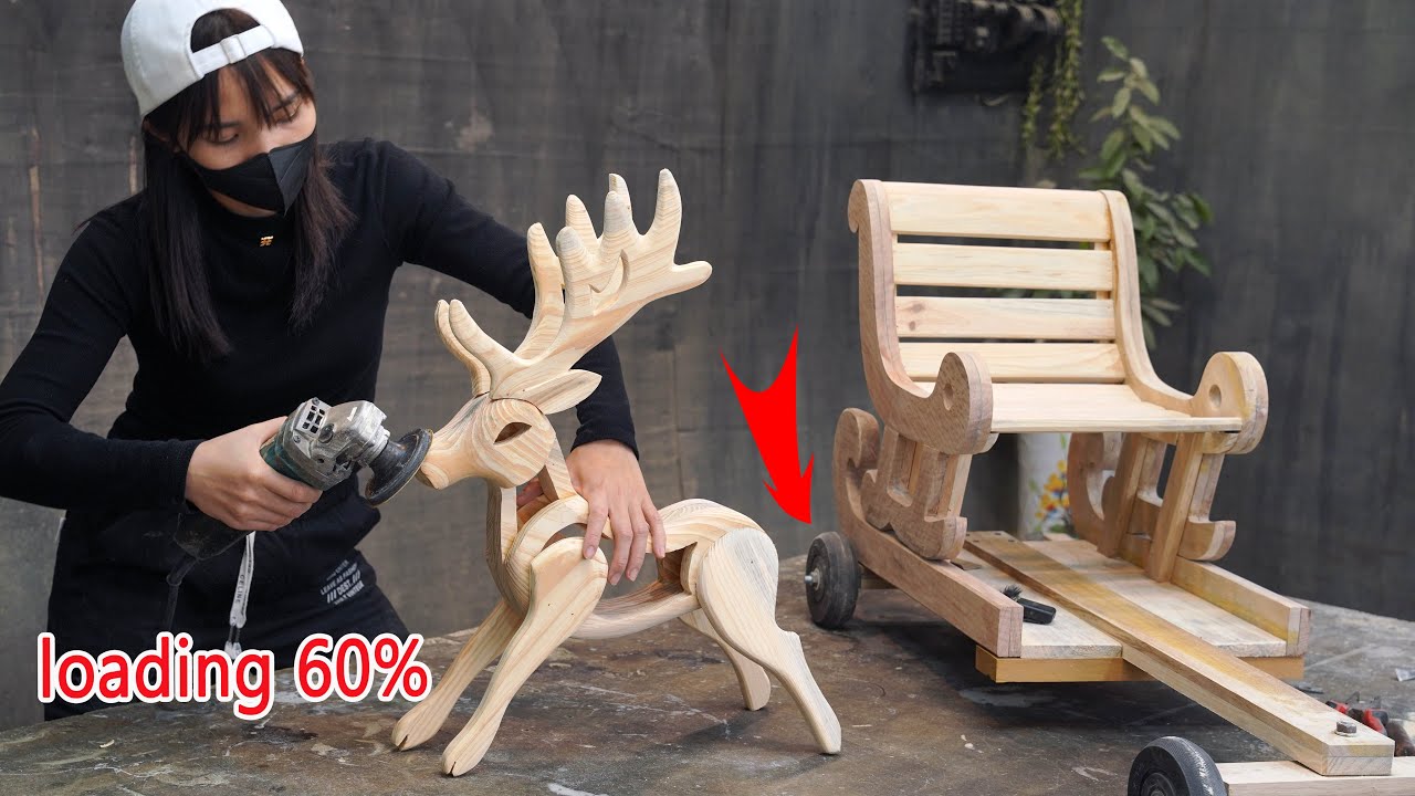 DIY Expert Reveals Secret to Turn Old Wheels into a Reindeer Sleigh for ...