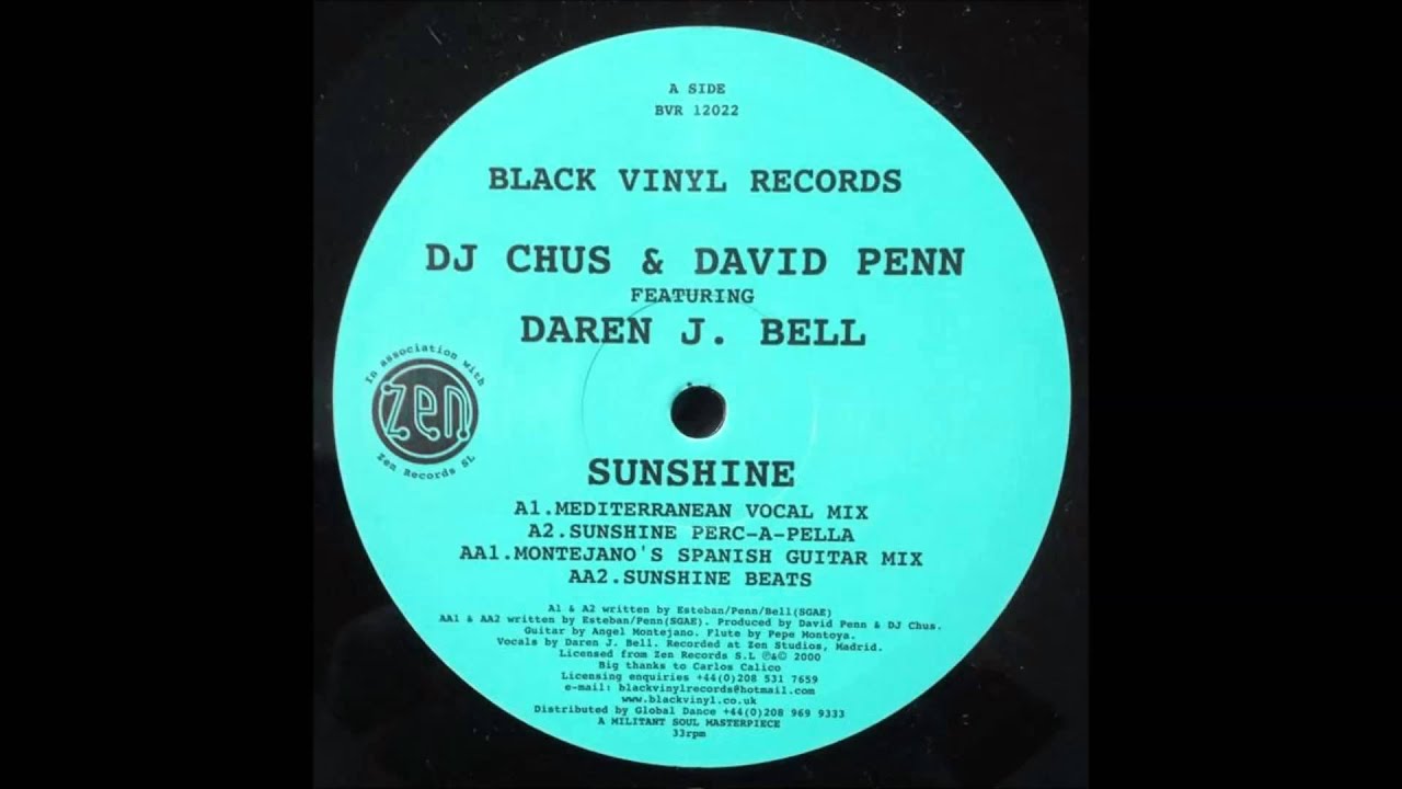 DJ Chus & David Penn ‎– Sunshine (Montejano's Spanish Guitar Mix) 12 ...