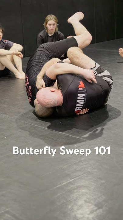 Half guard to Butterfly sweep - YouTube