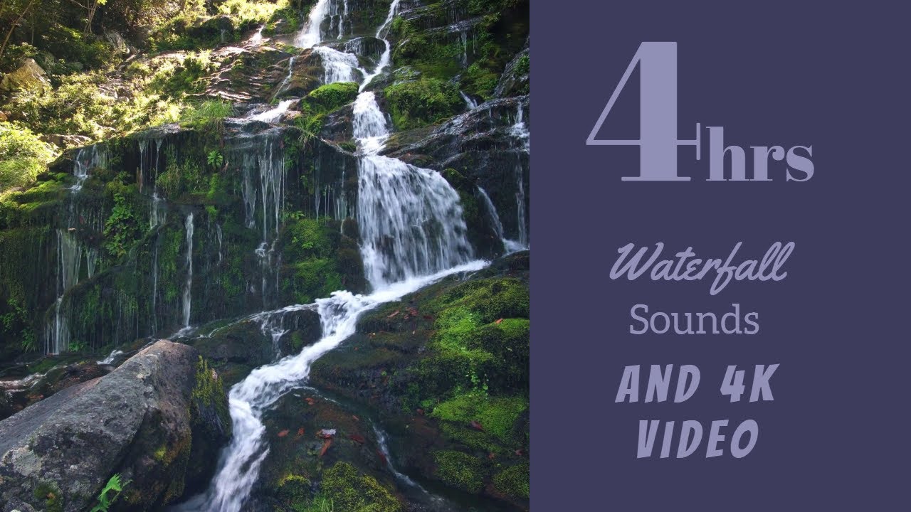 Relaxing video of a Waterfall - 4 hours long 4K Quality - YouTube