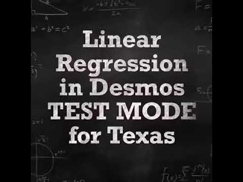 Desmos TEST MODE for Texas: Linear Regression - YouTube