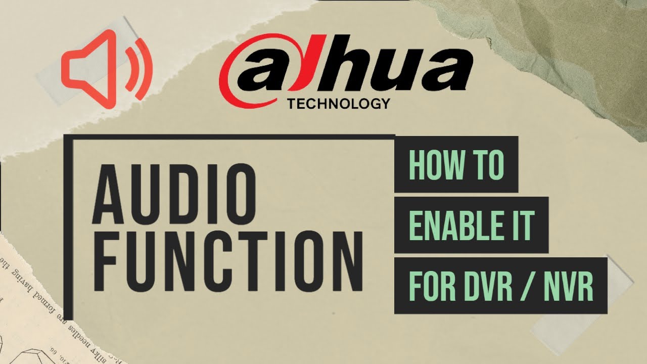 How to enable Dahua DVR NVR audio function - Apex Security Hub - YouTube