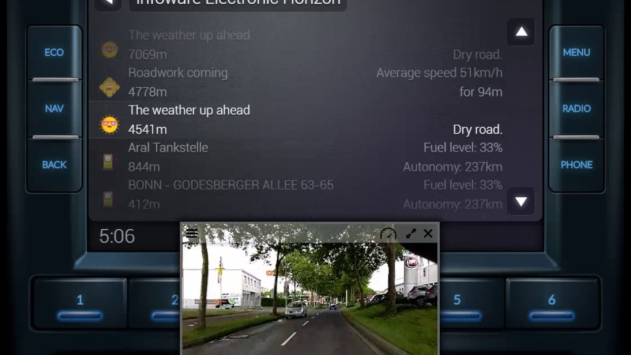 Connected Electronic Horizon - Test with OpenCar prototype - YouTube