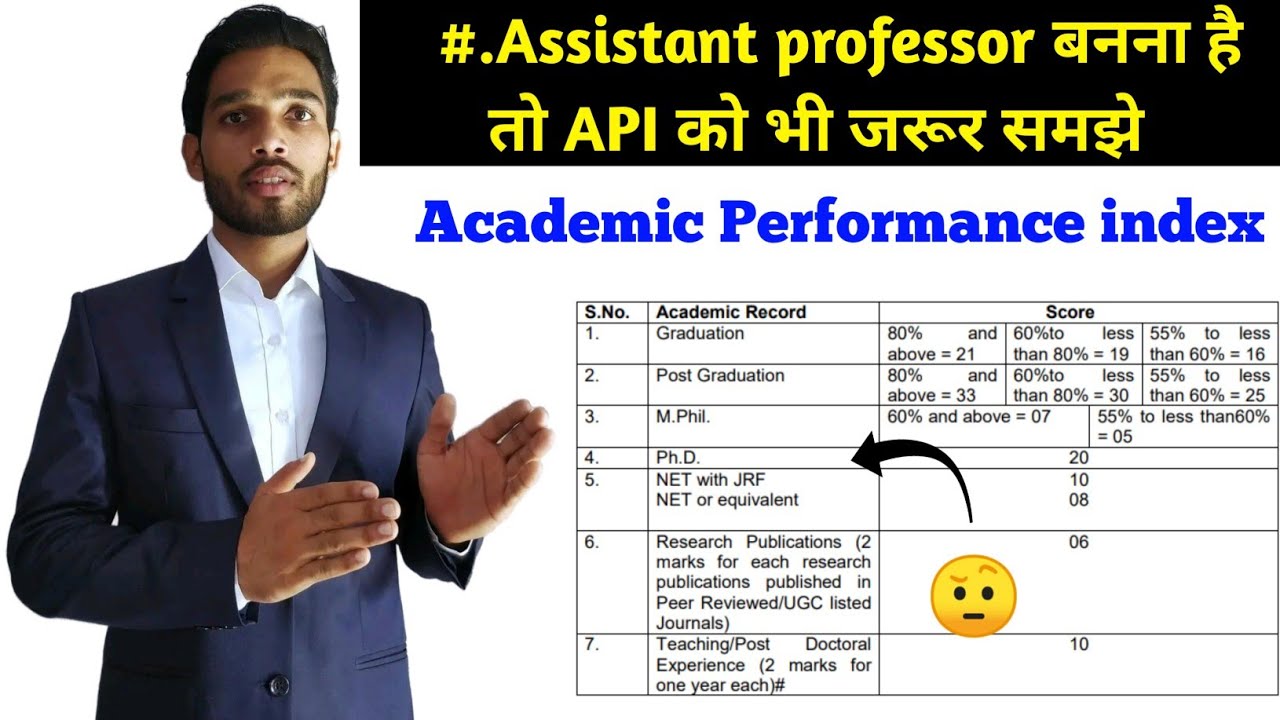 Assistant Professor बनना चाहते है तो API के बारे में जरूर जाने ...
