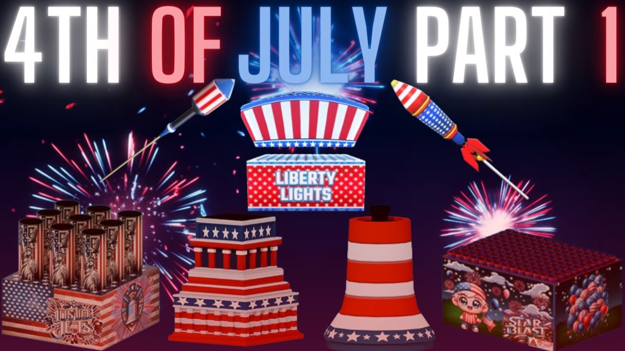 All new 4th of july fireworks in Fireworks Playground Roblox. - YouTube