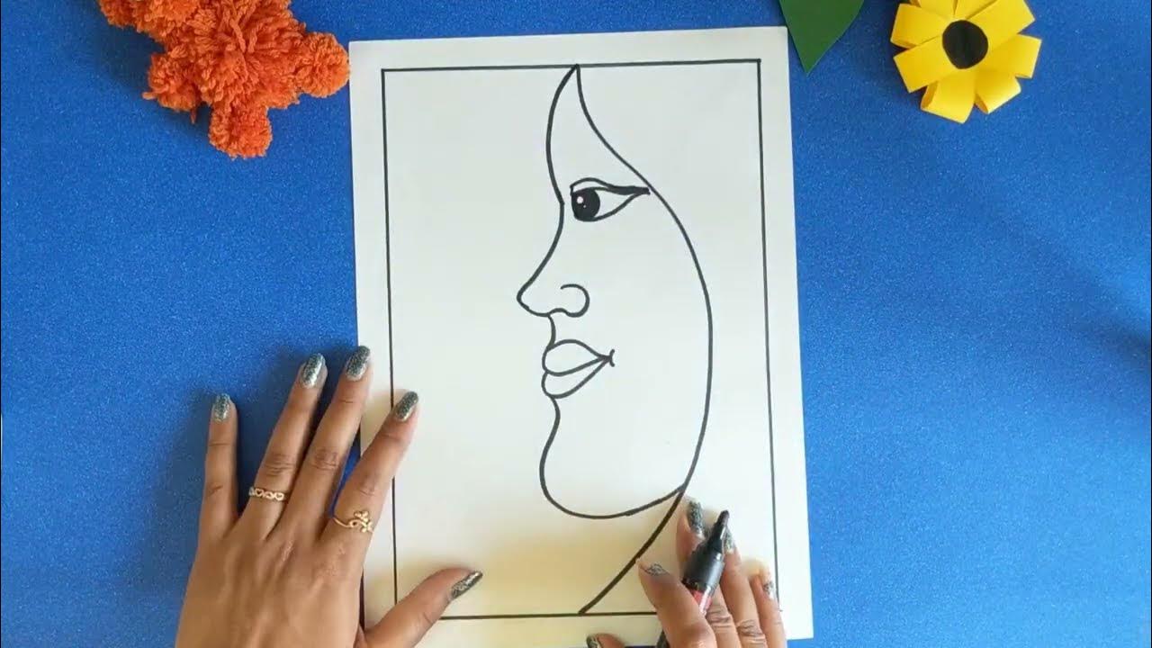 How to make potrait with pattern - YouTube