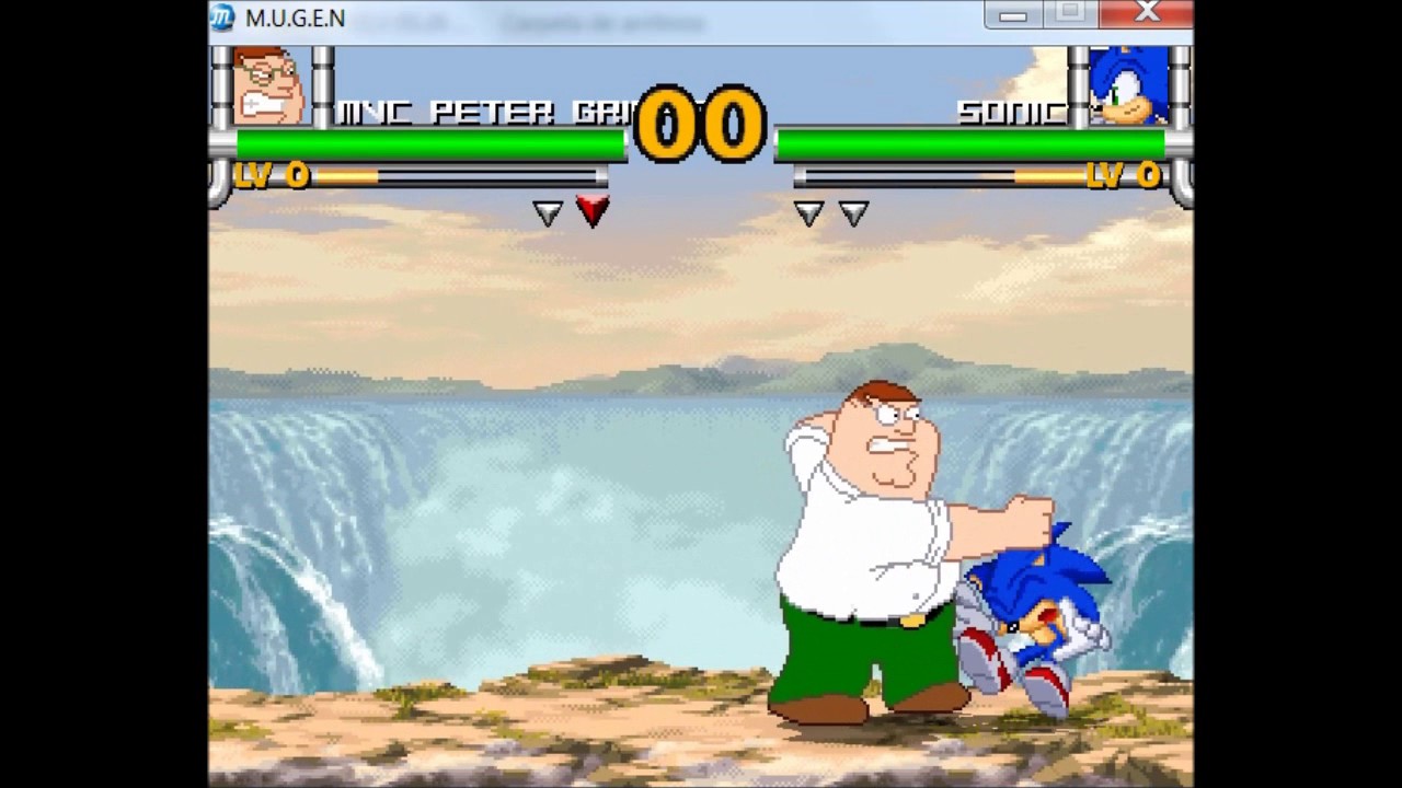 MUGEN Peter Griffin (me) VS Sonic The Hedgehog - YouTube