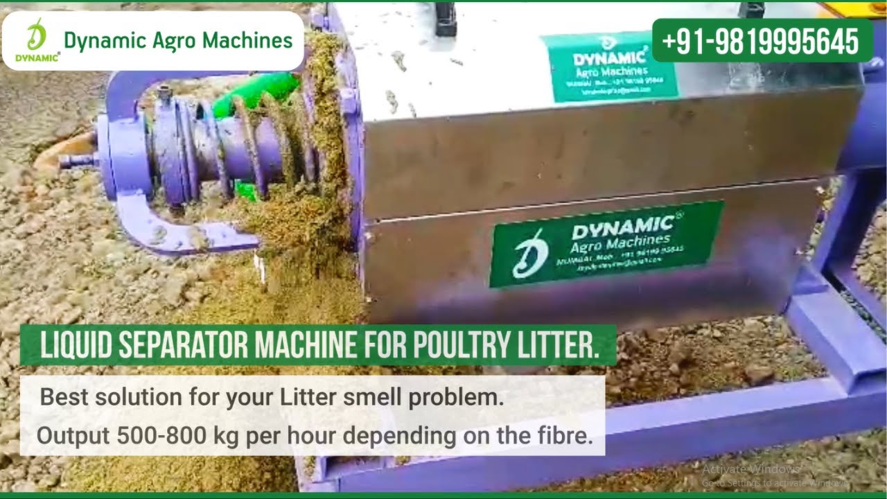 Best Liquid Separator Machine for Poultry Litter | 500-800 Kg | Chicken ...