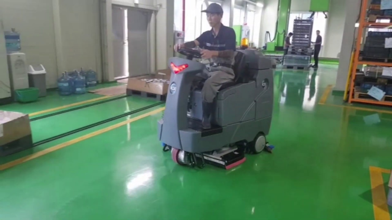공장바닥청소 ICE사 RS32_선명청소기 - YouTube