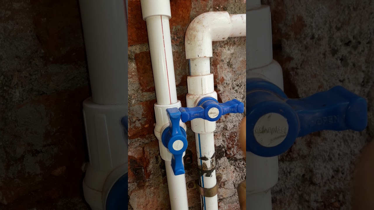 Double water outlet with motor protection by valve interlocking - YouTube