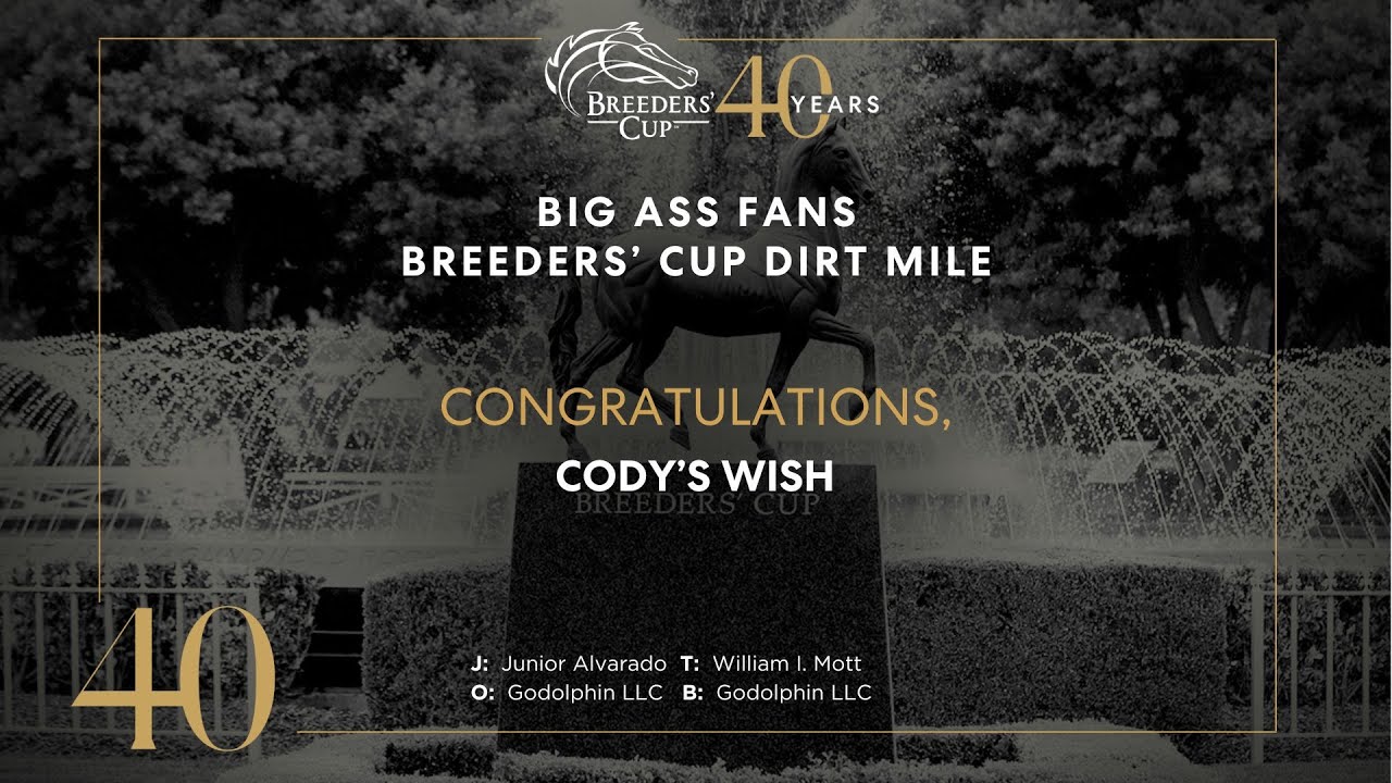 2023 Big Ass Fans Breeders' Cup Dirt Mile - Cody's Wish - YouTube