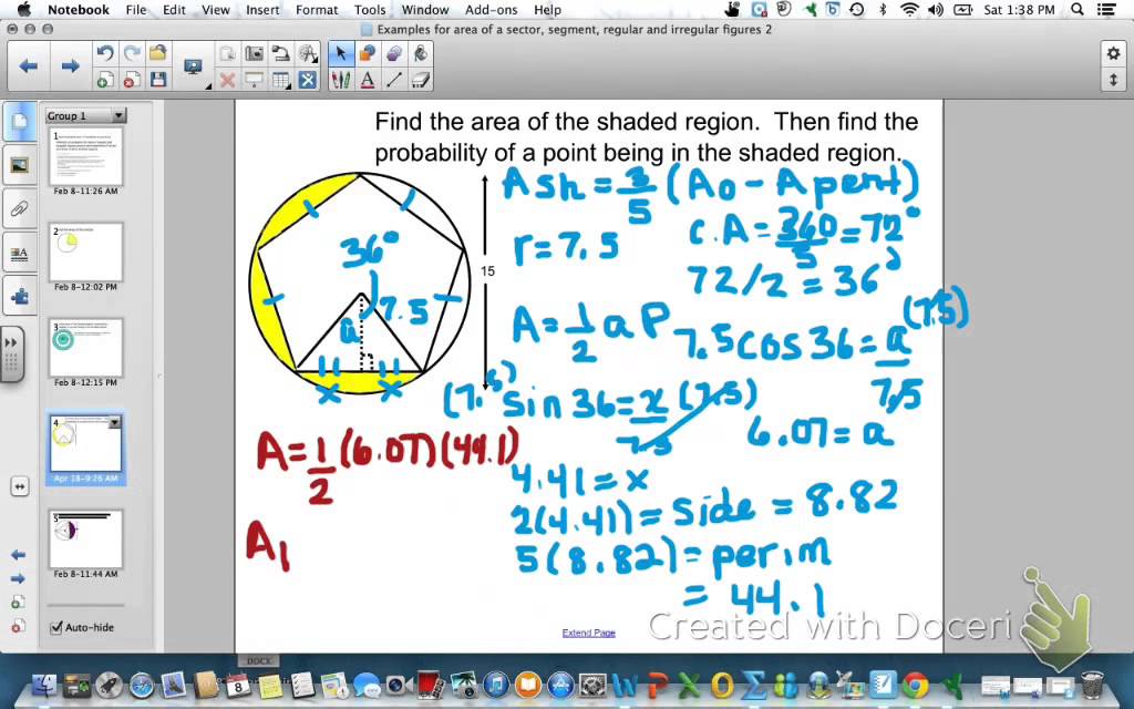 area of sectors, segments and other figures - YouTube