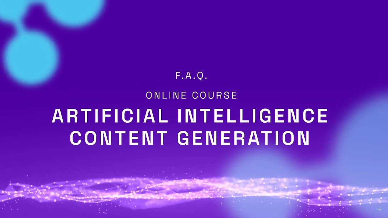 Artificial Intelligence Content Generation - ValgrAI Course - FAQ - YouTube