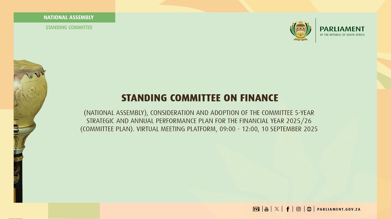 Standing Committee on Finance, 10 September 2025 - YouTube