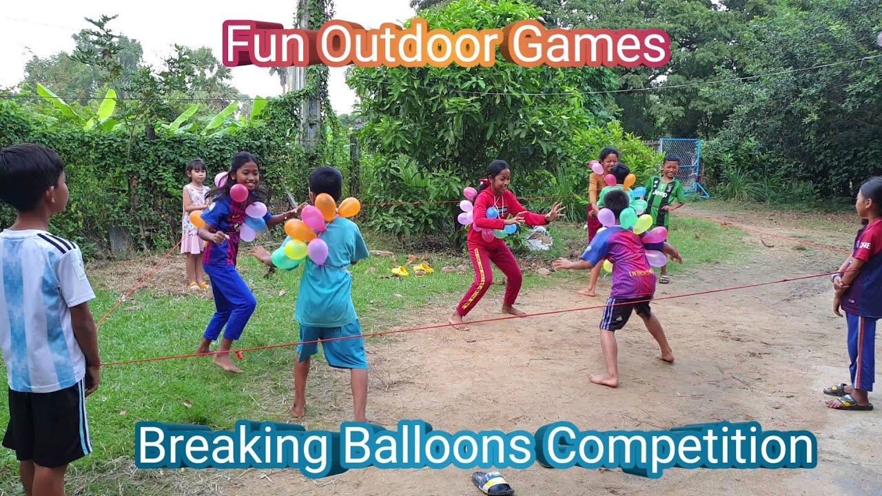 Breaking Balloons Competition | Fun Outdoor Game | Fun Team Building ...