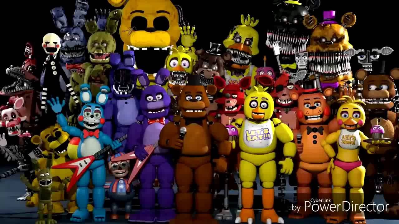 Картинки fnaf все аниматроники