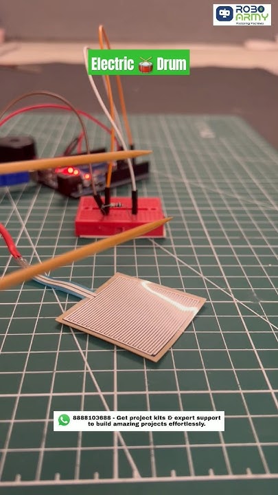 DIY Drum Set Using Arduino #scienceproject #drumset #roboarmy # ...
