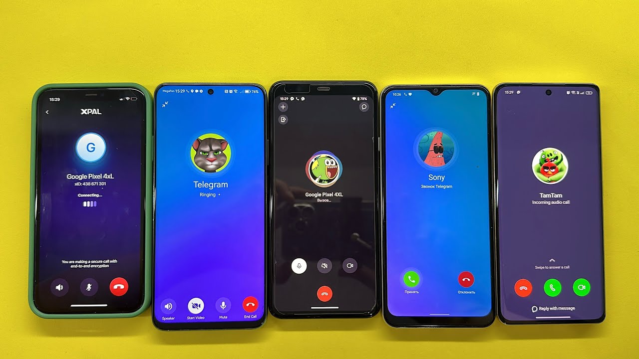 Incoming Call Social Media Telegram, XPAL, TAM-TAM, iPhone vs Samsung ...