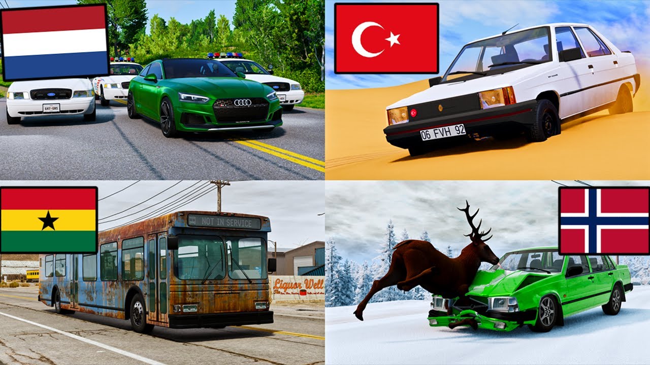 How countries/states drive in BeamNG (Part 6) - YouTube