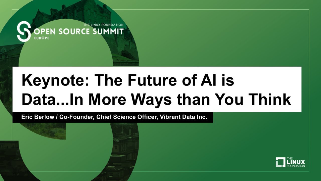 Keynote: The Future of AI is Data...In More Ways than You Think - Eric ...