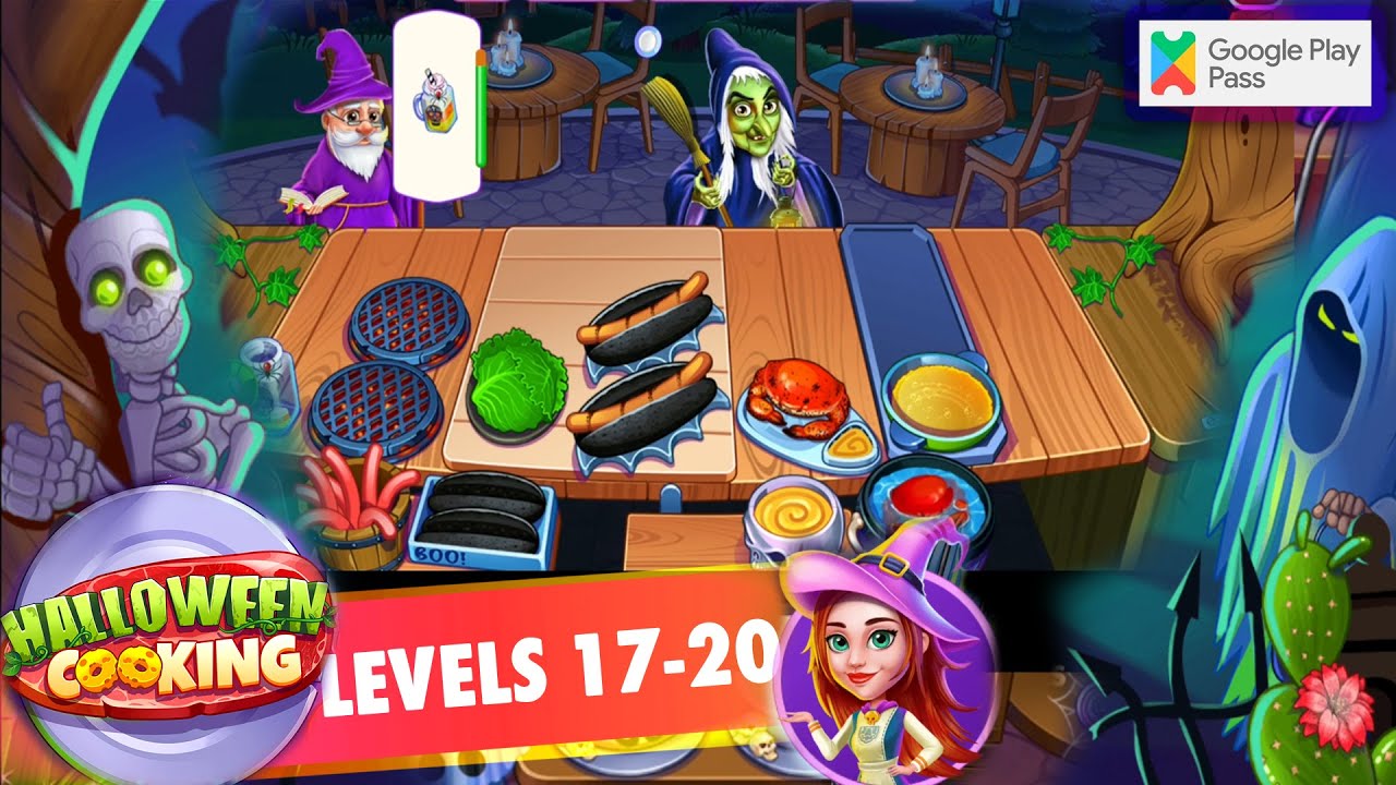 GOOGLE PLAY PASS HALLOWEEN COOKING GAME GAMEPLAY LEVELS 17-20 - YouTube