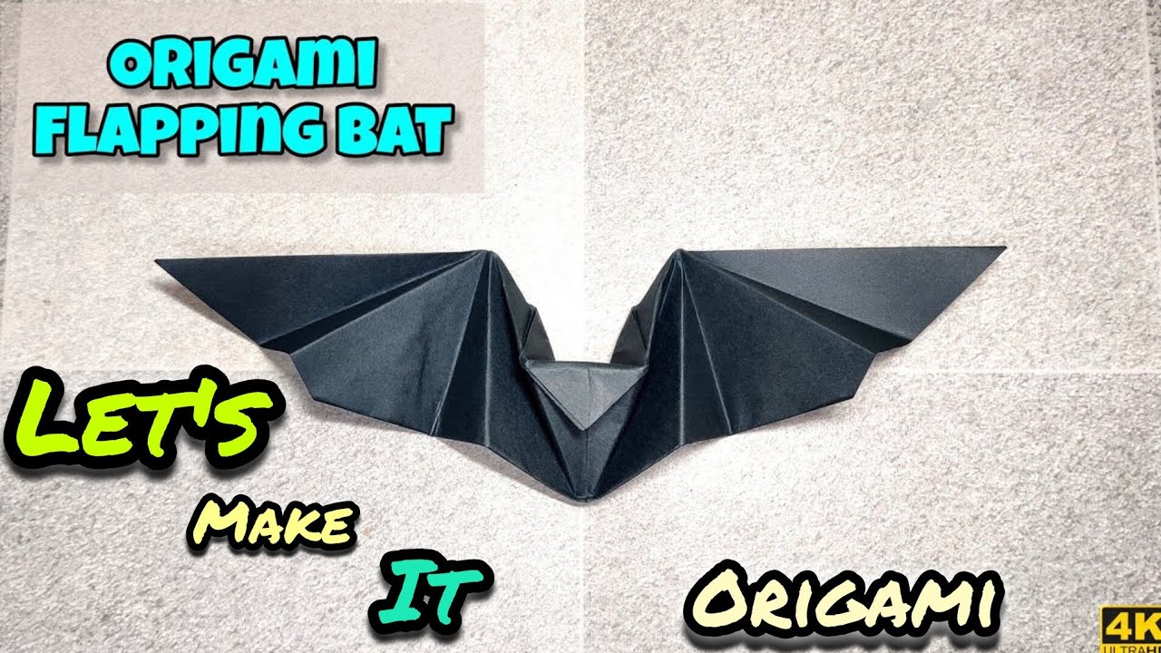 Origami Flapping Bat | How to make paper bat for Halloween - YouTube