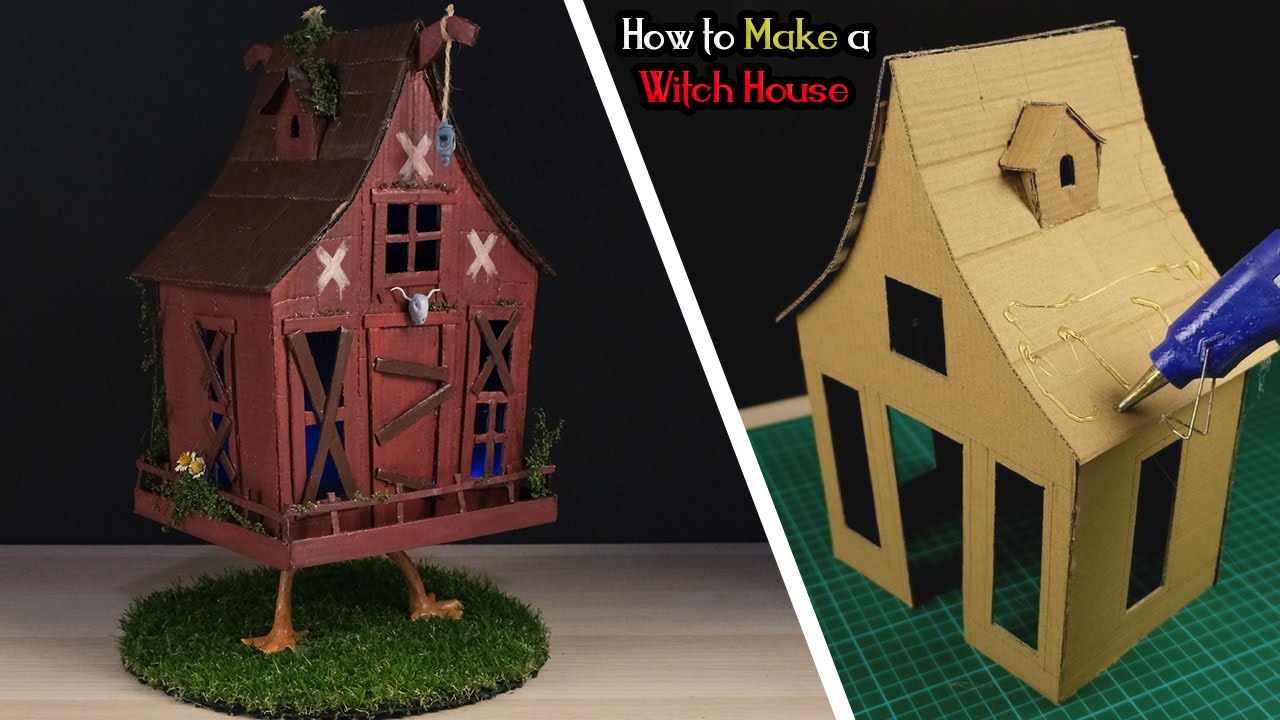 DIY I How to Make a Witch House using Cardboard - YouTube