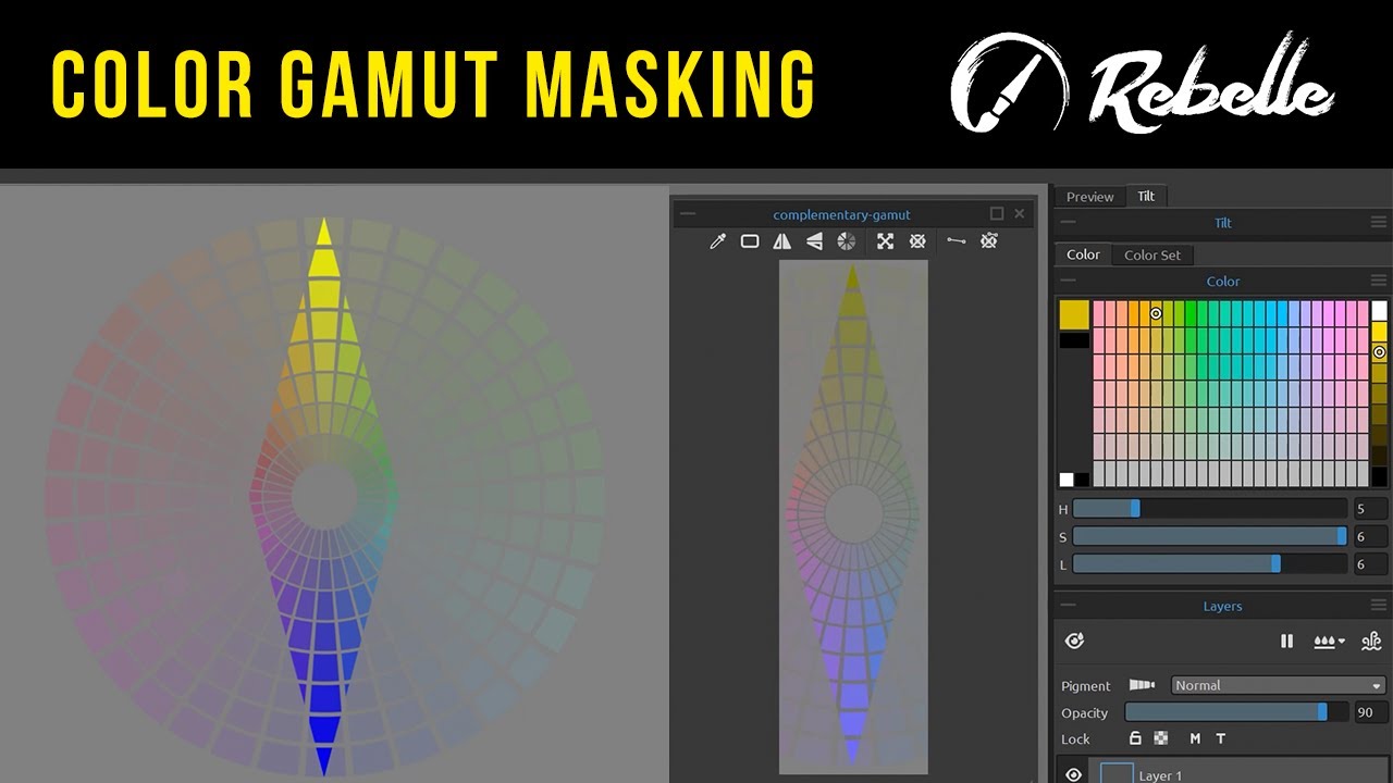 How to Use Color Gamut Masking - Rebelle Tutorial - YouTube