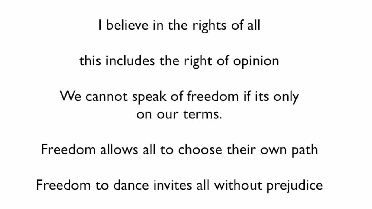 FREEDOM TO DANCE - YouTube