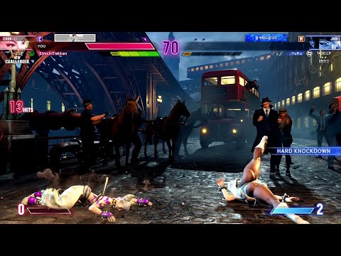 Street Fighter 6 match - Juri vs. Chun-Li