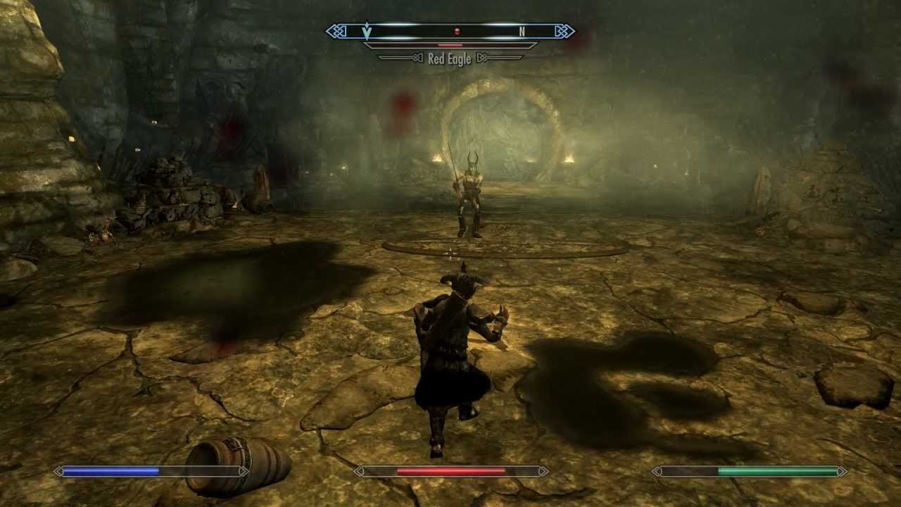 Skyrim Red Eagle Boss Fight - YouTube