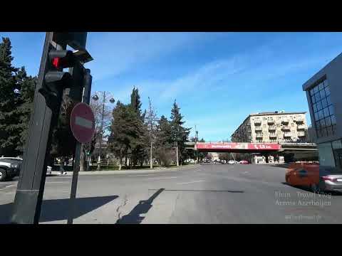 Авто Тур по Баку - Круг Статистики - Caspian Plaza - Измир парк - Февраль 2023