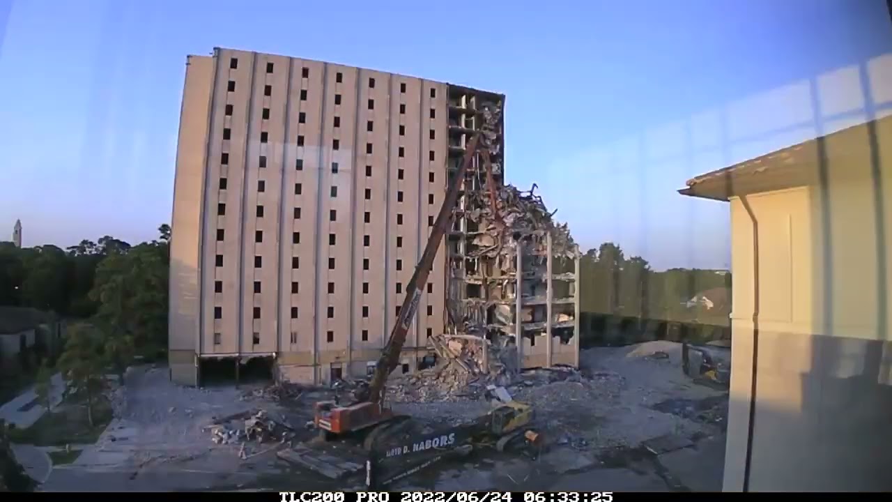 Kirby Smith Hall Demolition - YouTube